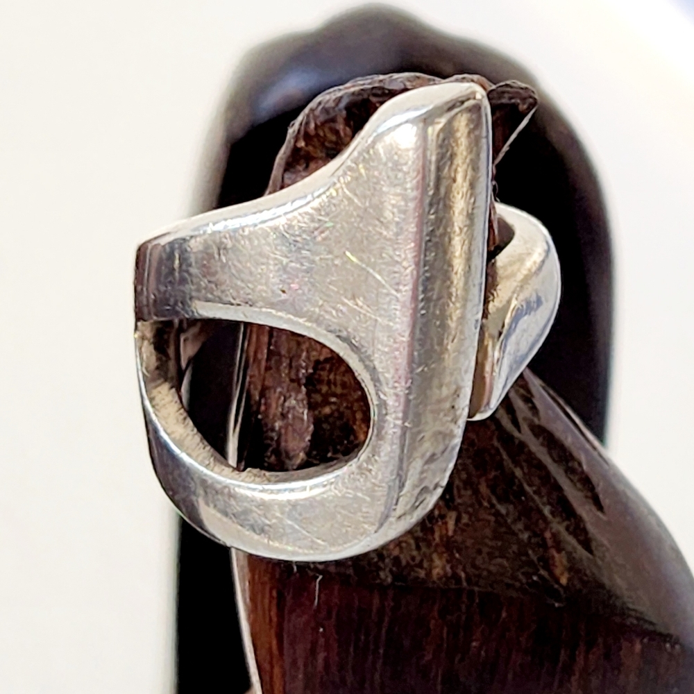 Eiler & Marloe Modernist Danish Silver Ring - Gem